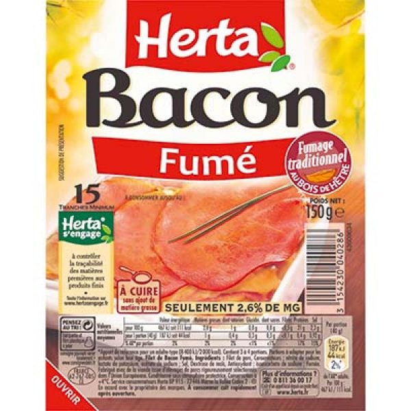 BACON SUP.150G HERTA - Boutique CABF