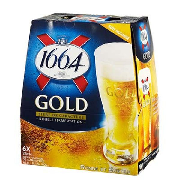 BLLE.6X25 BIERE 1664 GOLD - Boutique CABF