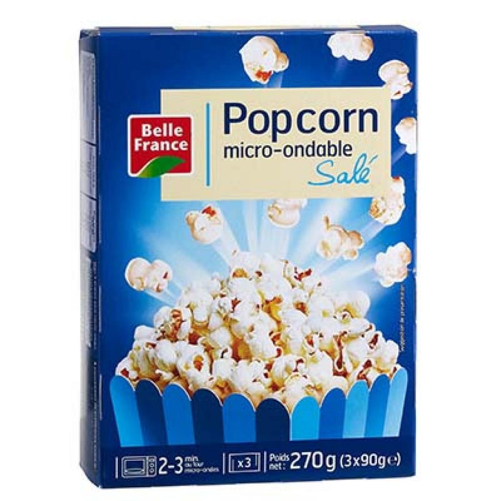 SACHET 3X90G POP CORN SALÉ BELLE FRANCE - Boutique CABF