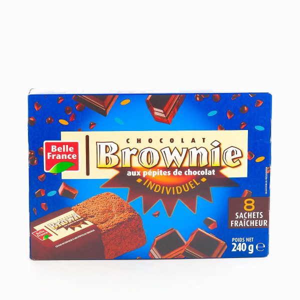 PAQUET 8 MINI-BROWNIES PÉPITES CHOCOLAT BELLE FRANCE - Boutique CABF