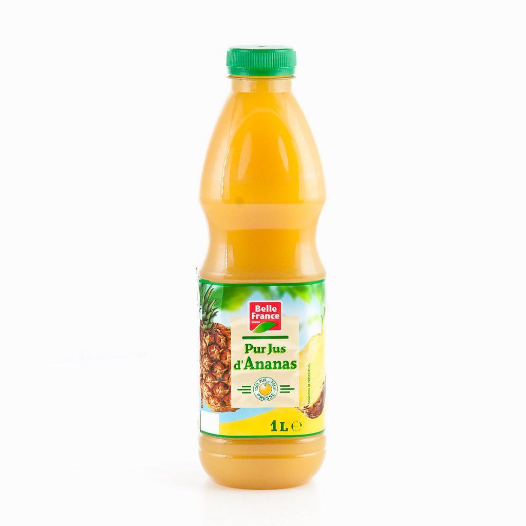 BOUTEILLE 1L PUR JUS D'ANANAS BELLE FRANCE - Boutique CABF